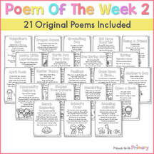 85 Weekly Poems & Poetry Comprehension Small Group Shared Reading Acti