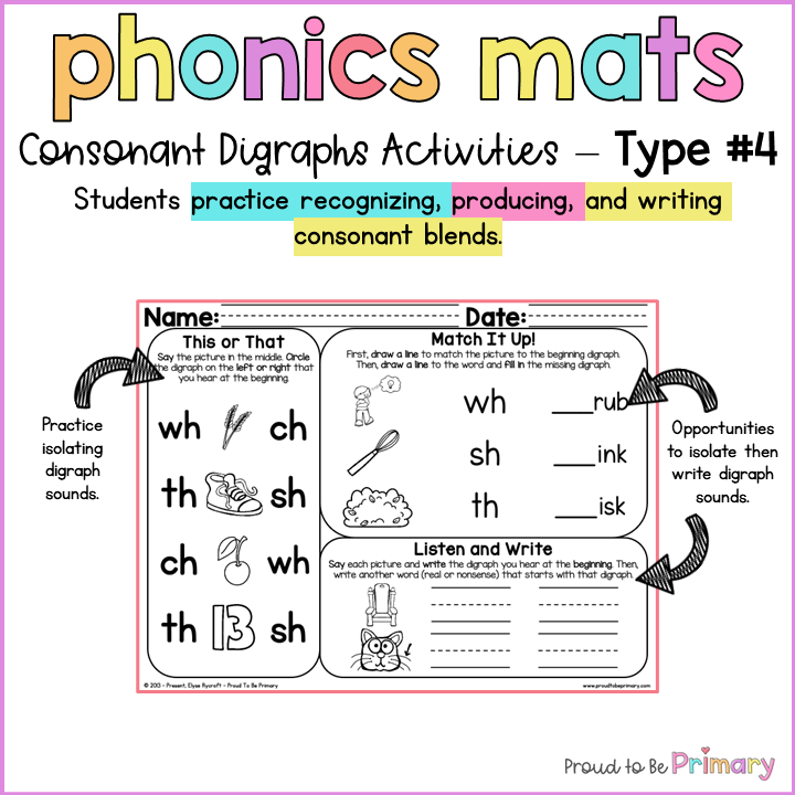 Consonant Digraphs Worksheets & Fluency Passages - Phonics & SOR Activ ...