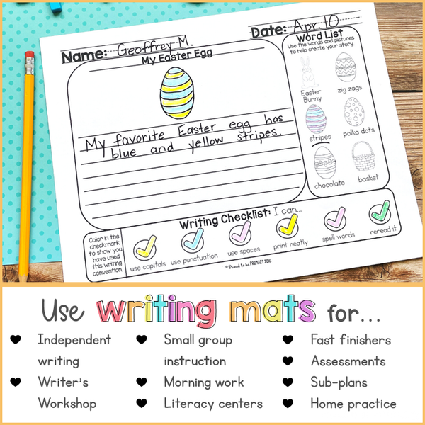 April Spring Easter Earth Writing Center Prompts Paper Morning Work Ac