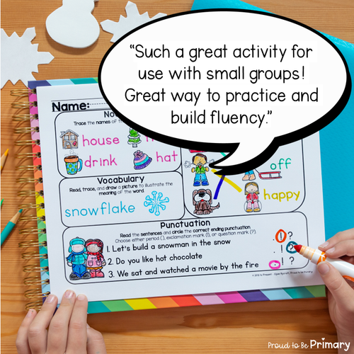 Winter Word Work Activities for January & New Years - Literacy Center