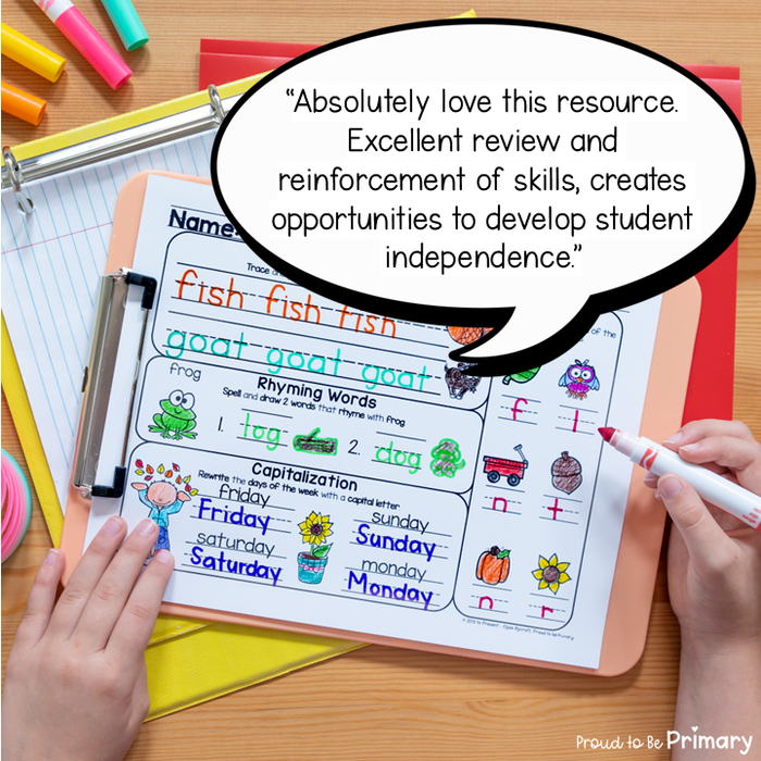 Morning Word Work Activities - No-Prep Spelling & Sight Word Practice