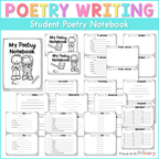 Poetry Writing Unit Poetry Comprehension Activities, Poetry Notebook,