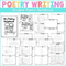 Poetry Writing Unit Poetry Comprehension Activities, Poetry Notebook,