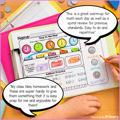 June End of Year Summer Math Worksheets 1st First Grade Math Review Mo