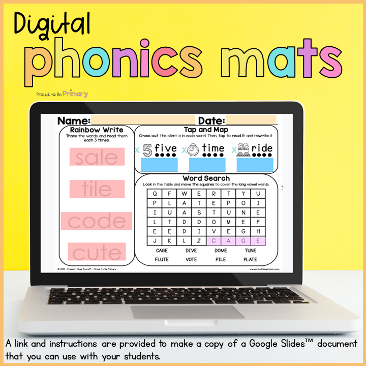 Long Vowel CVCE Silent E Worksheets, Decodable Passages & Phonics Acti ...