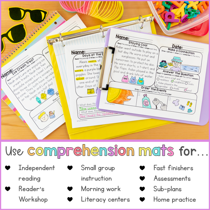 Summer Reading Comprehension Passages – Proud to be Primary