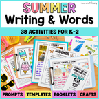Summer Writing Activities & Word Work - End of the Year Prompts, Poetr