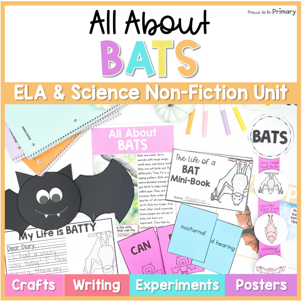 Bat Non-Fiction ELA & Animal Science Unit – Proud to be Primary