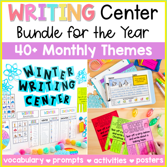 Writing Center Bundle for K, 1st and 2nd Grade Classrooms
