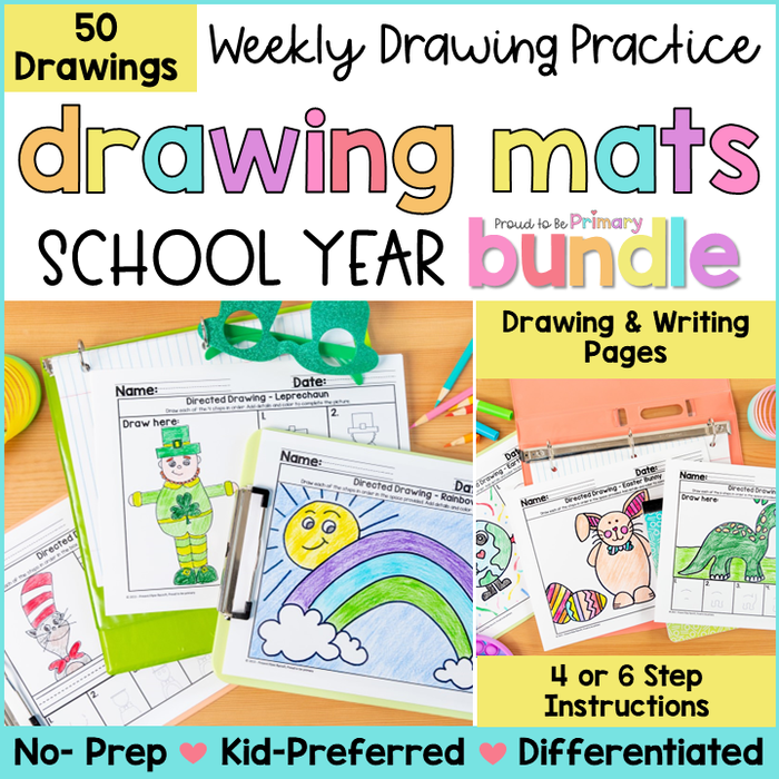Directed Drawing Writing Activities + FREE Editable Calendar 2025