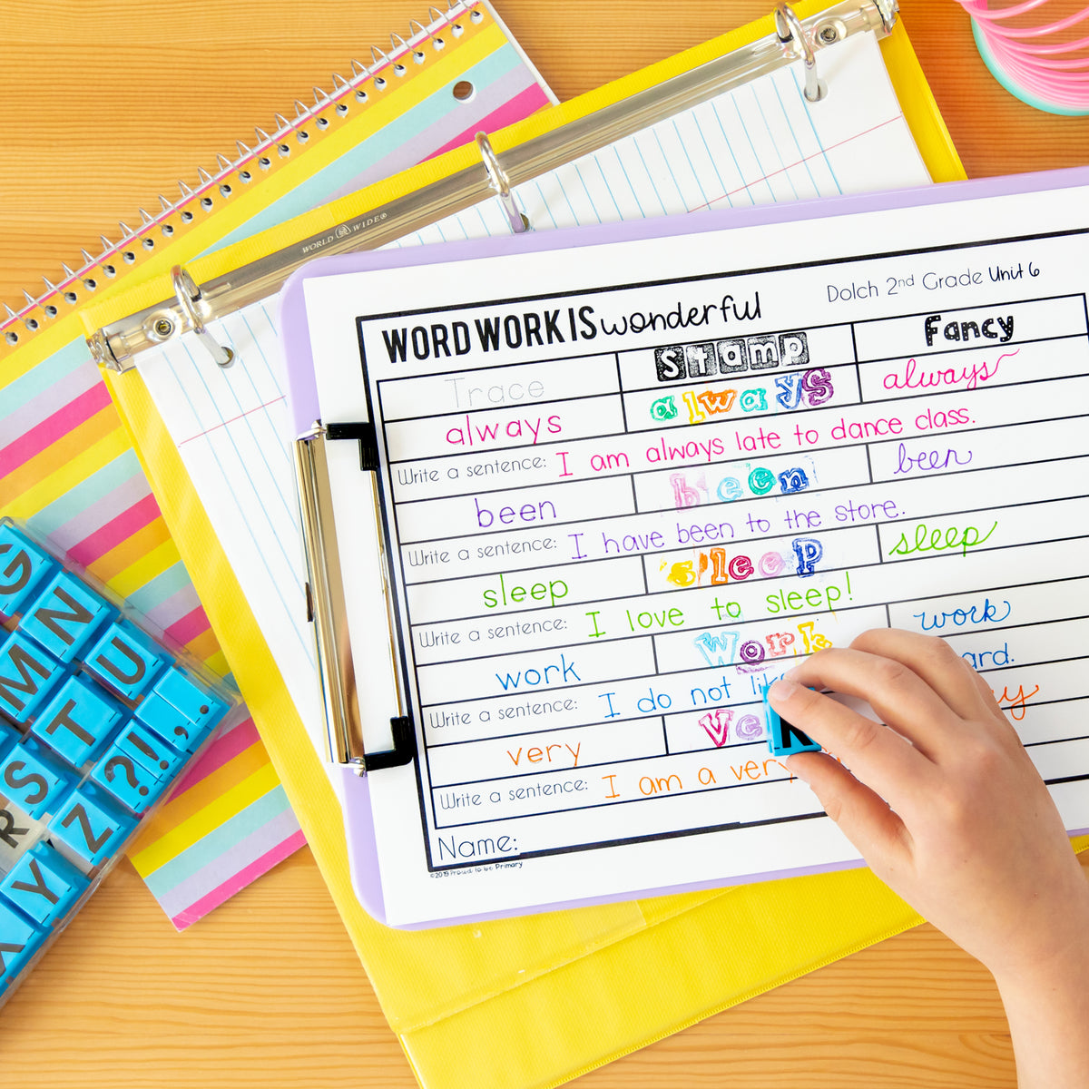 Dolch Sight Word Worksheets Pre-Primer Primer 1st 2nd Grade Word Work