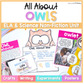 Owl Bird Science & Non-Fiction ELA Unit