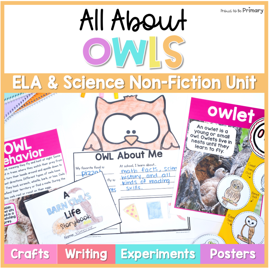 Owl Bird Science & Non-Fiction ELA Unit