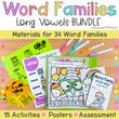Word Family Short Vowel CVC and CVCC Activities for Kids