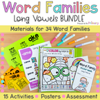 Word Family Short Vowel CVC and CVCC Activities for Kids