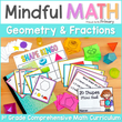 Geometry 2D Shapes and 3D Solids & Fractions - First Grade Mindful Mat