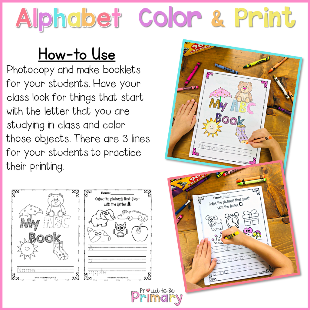Alphabet Coloring Book – Proud to be Primary
