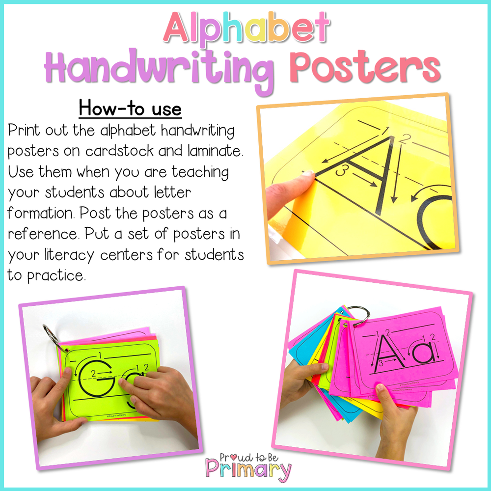 Alphabet Handwriting Posters