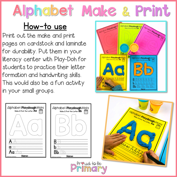 Alphabet Playdough Mats – Proud to be Primary