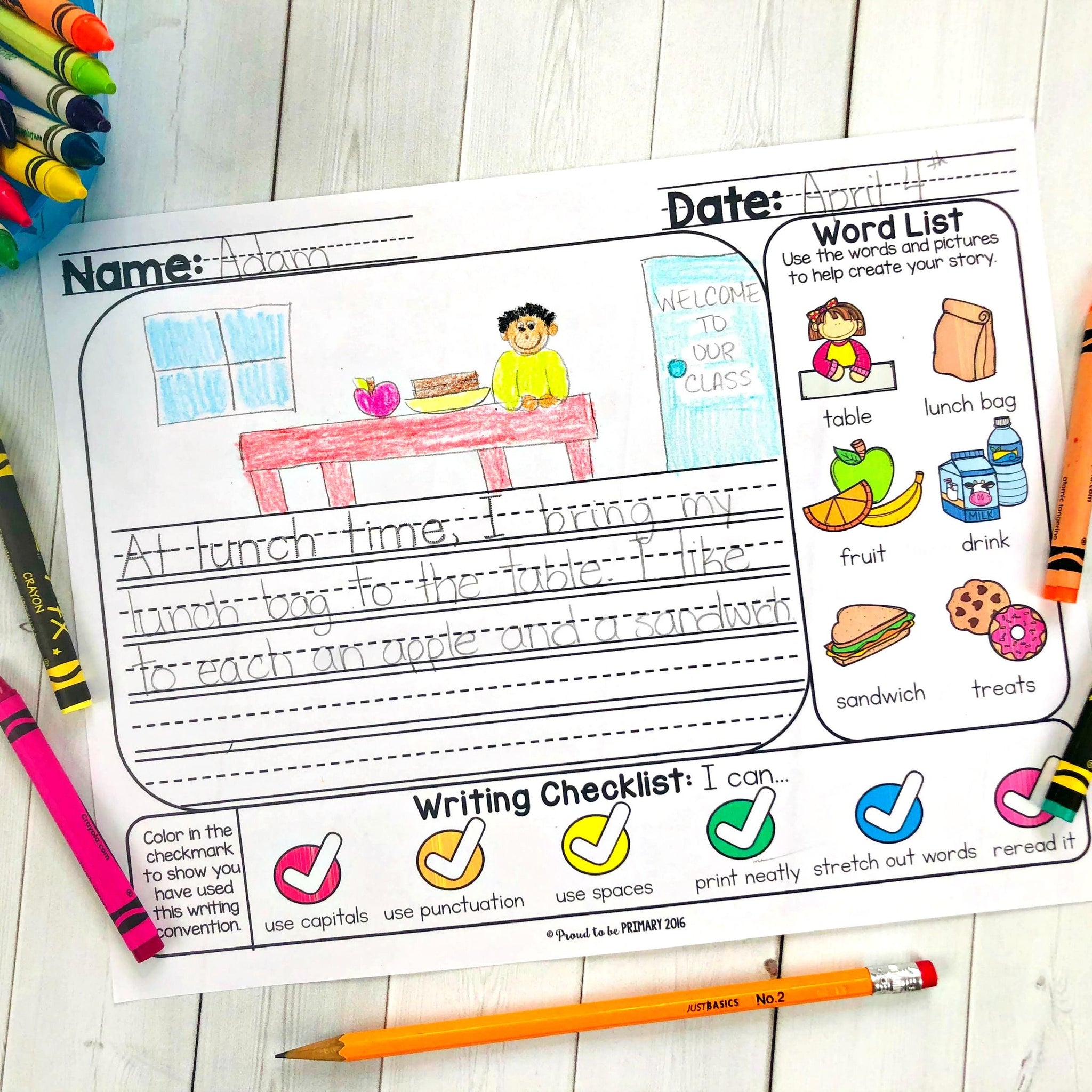 Writing Prompts Practice for April – Proud to be Primary