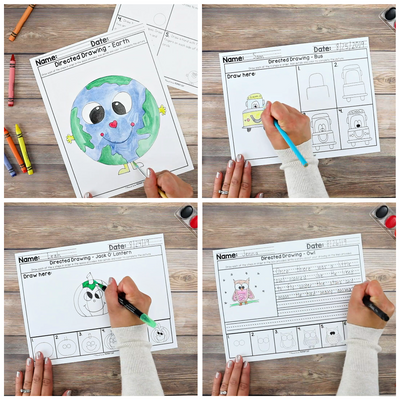 Directed Drawing Art & Writing Activities Bundle + Free Calendar