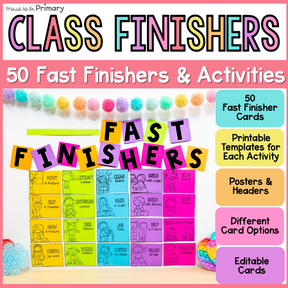 Early Finisher Choice Board, Task Cards, & Worksheets Packet