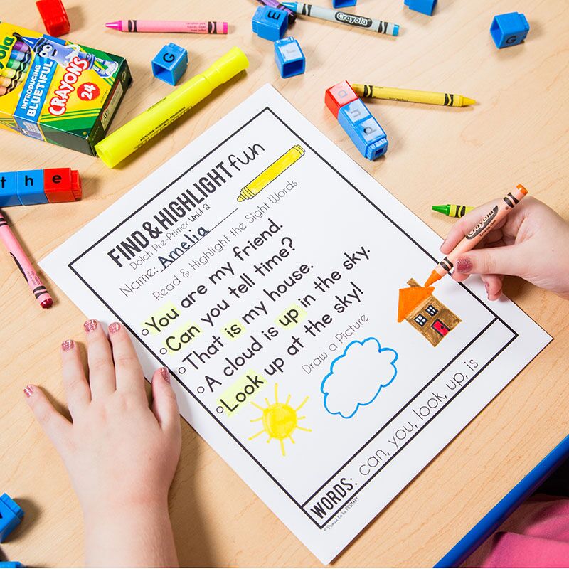 Dolch Sight Words Find and Highlight – Proud to be Primary