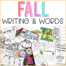 Fall Writing and Word Work Activities