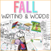 Fall Writing and Word Work Activities