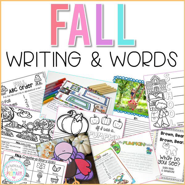 Fall Writing and Word Work Activities – Proud to be Primary