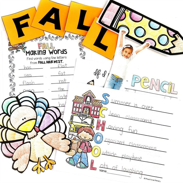 Fall Writing and Word Work Activities – Proud to be Primary