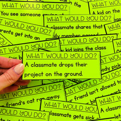 Social Skills Role Play Scenario Task Cards - Social Emotional SEL Gro