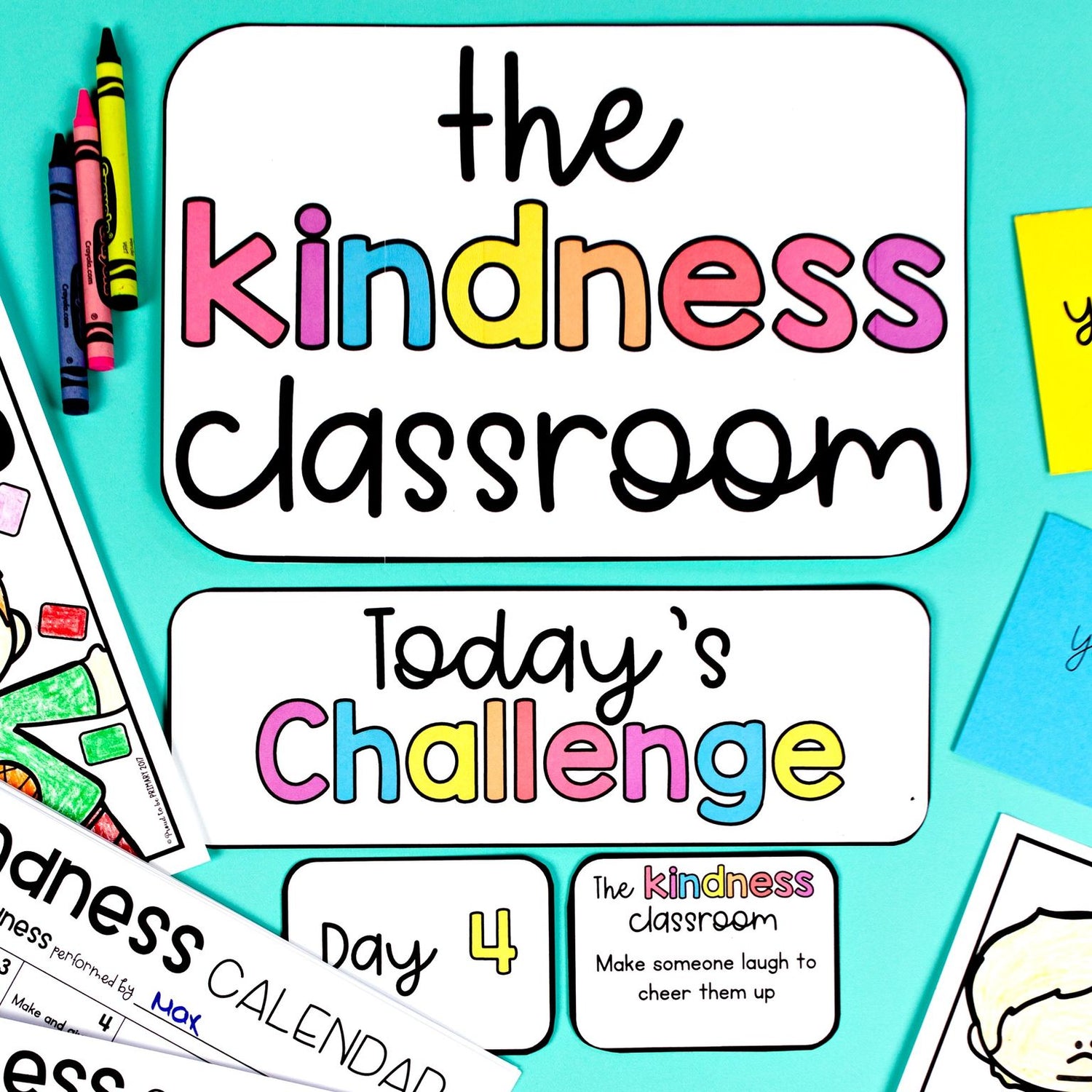Kindness Classroom Challenge + Calendars - Social Emotional Learning S
