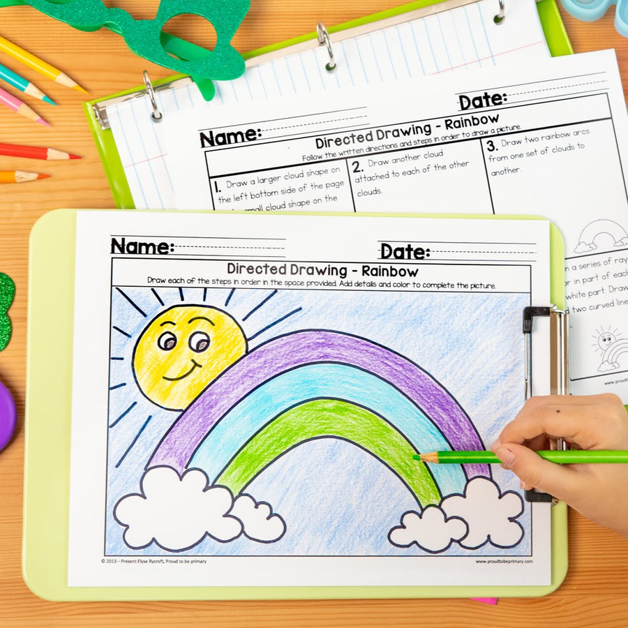 March Spring Directed Drawing - St Patricks Day Leprechaun Dr Seuss