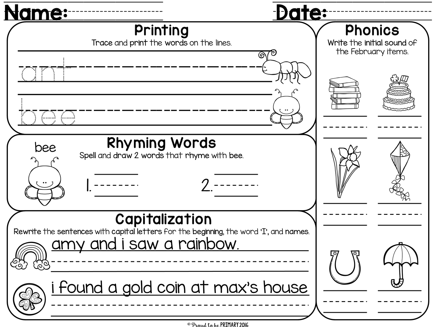 March Word Work and Daily Language Arts Review