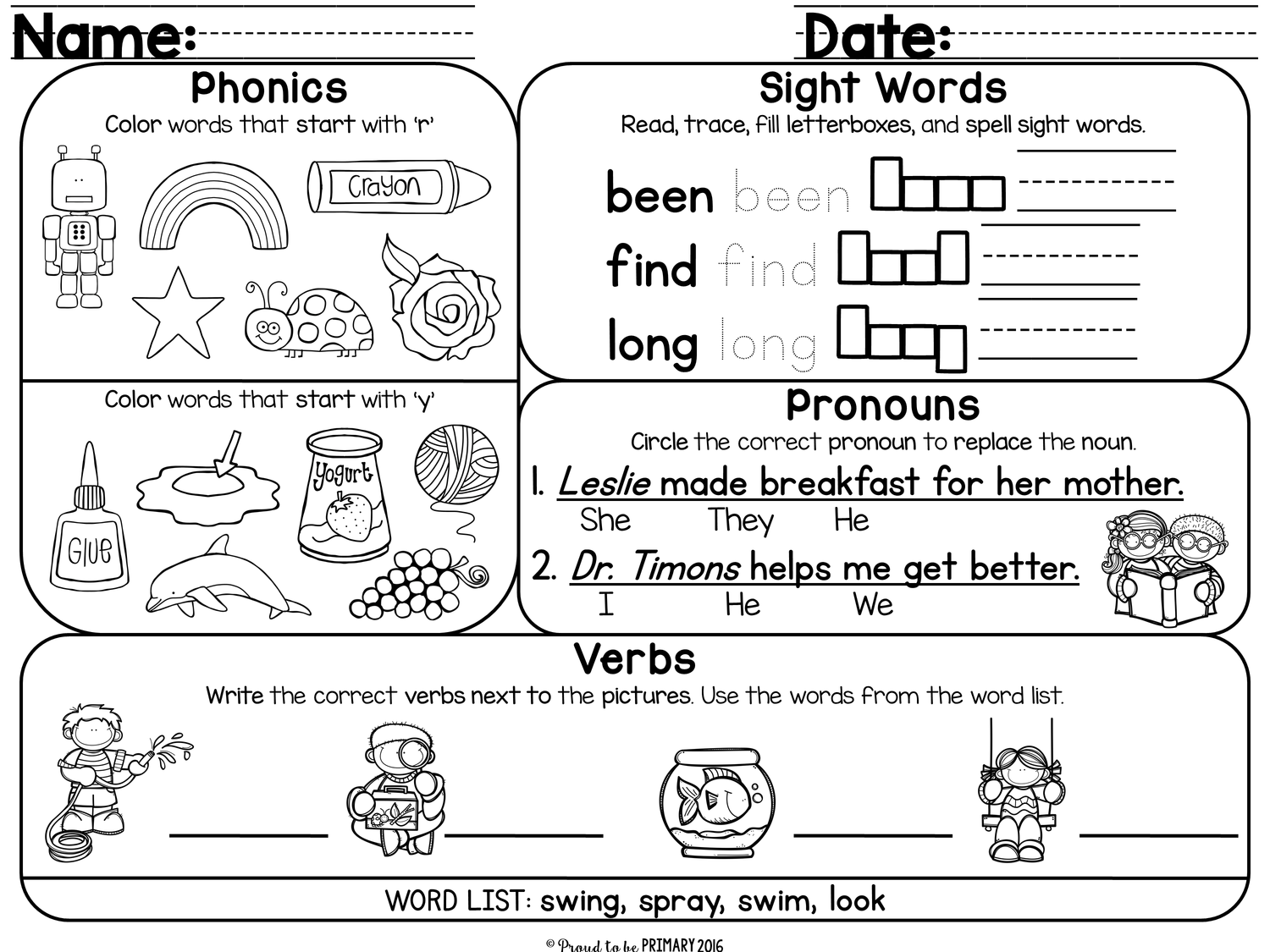 May Word Work and Daily Language Arts Review