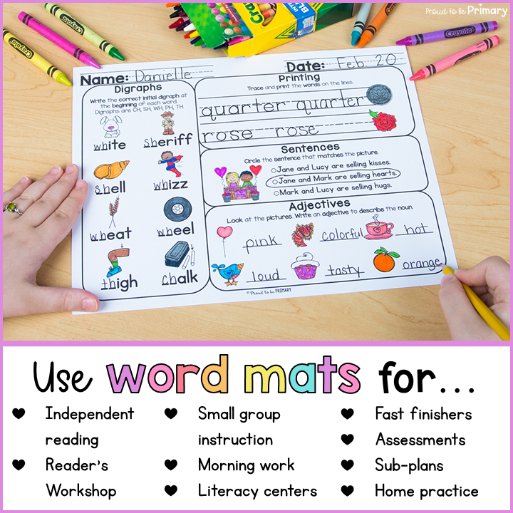 Word Work Daily Language Practice Mats BUNDLE – Proud to be Primary