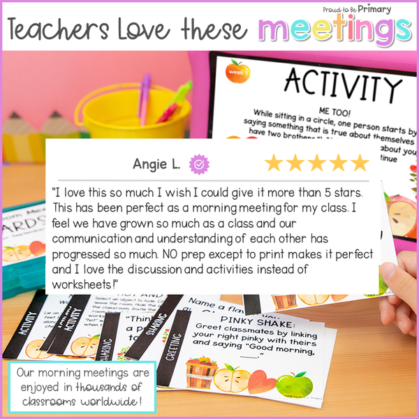 Morning Meeting Slides - Activities, Questions, Greetings - Social Emo