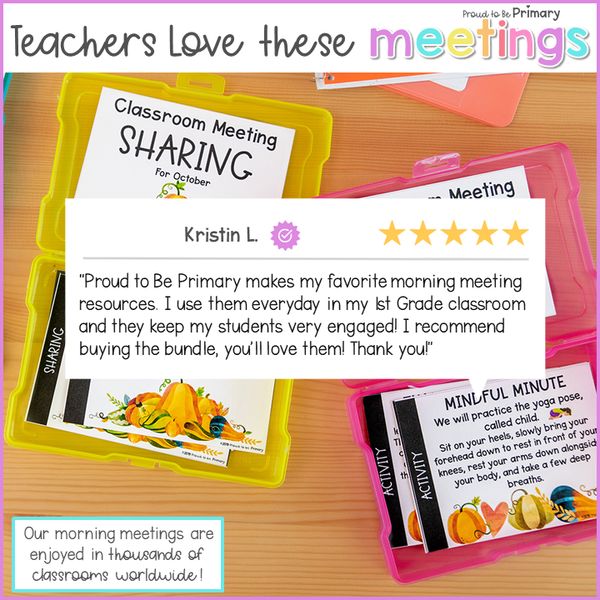 Morning Meeting Slides, Cards, Posters for October – Proud to be Primary