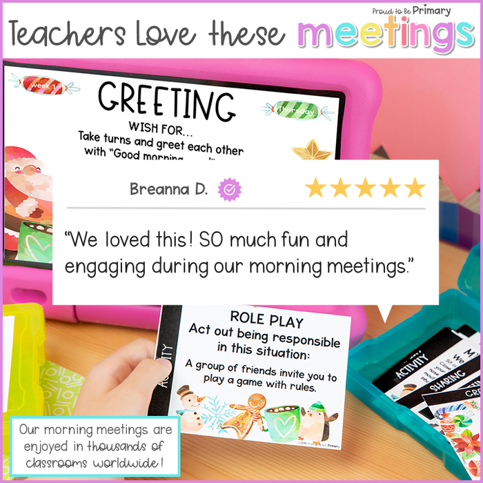 December Christmas Winter SEL Morning Meeting Google Slides Activities