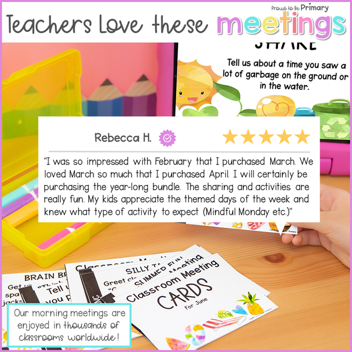 April Spring SEL Morning Meeting Slides Activities and Questions