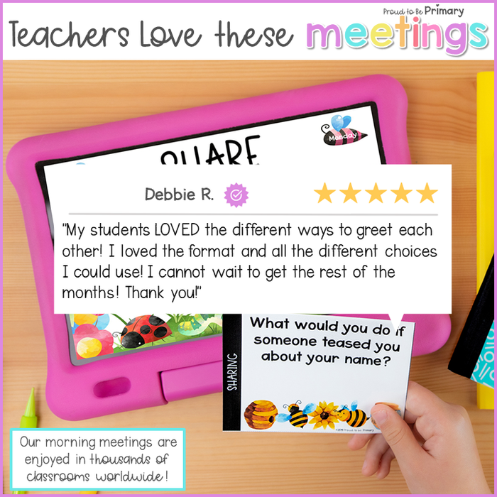 May Spring SEL Morning Meeting Slides Activities, Questions, Greetings