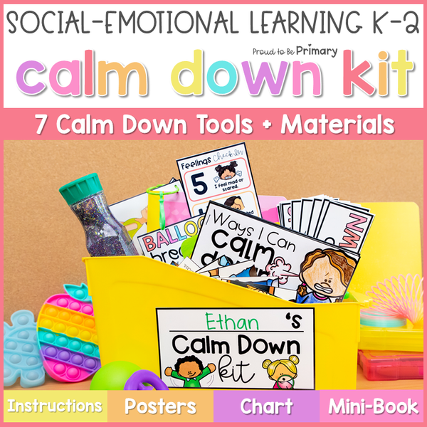 Calm Down Corner Kit - Feelings Chart, Calming Strategies, Breathing V