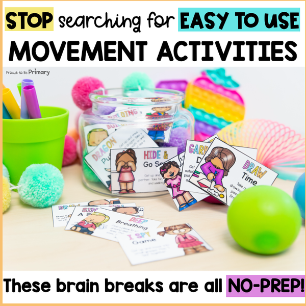 Brain Breaks & Activity Cards for Classroom Management – Proud to be ...