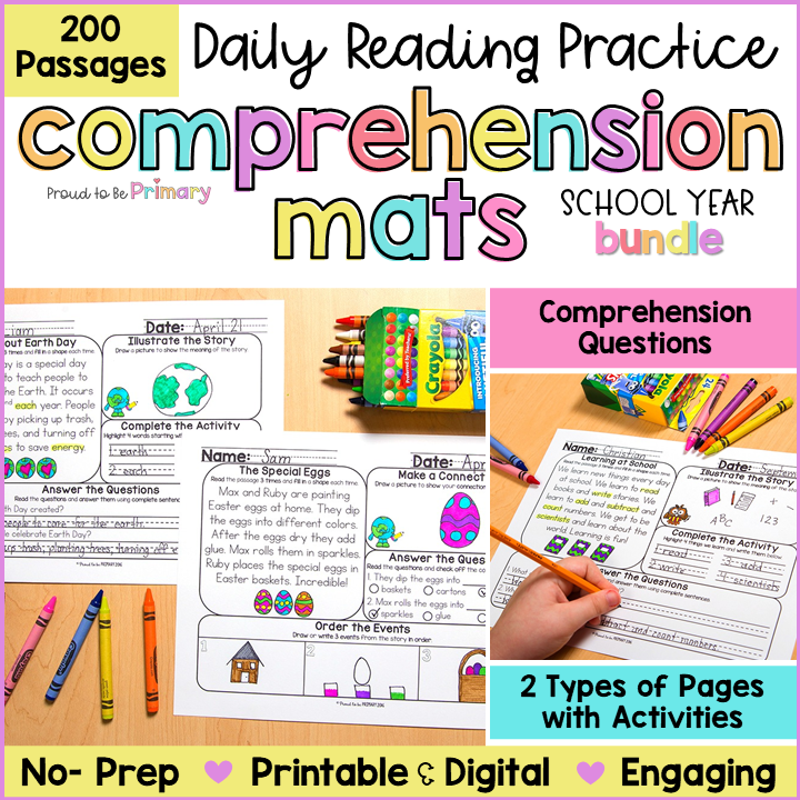 Reading Comprehension Passages Bundle – Proud to be Primary