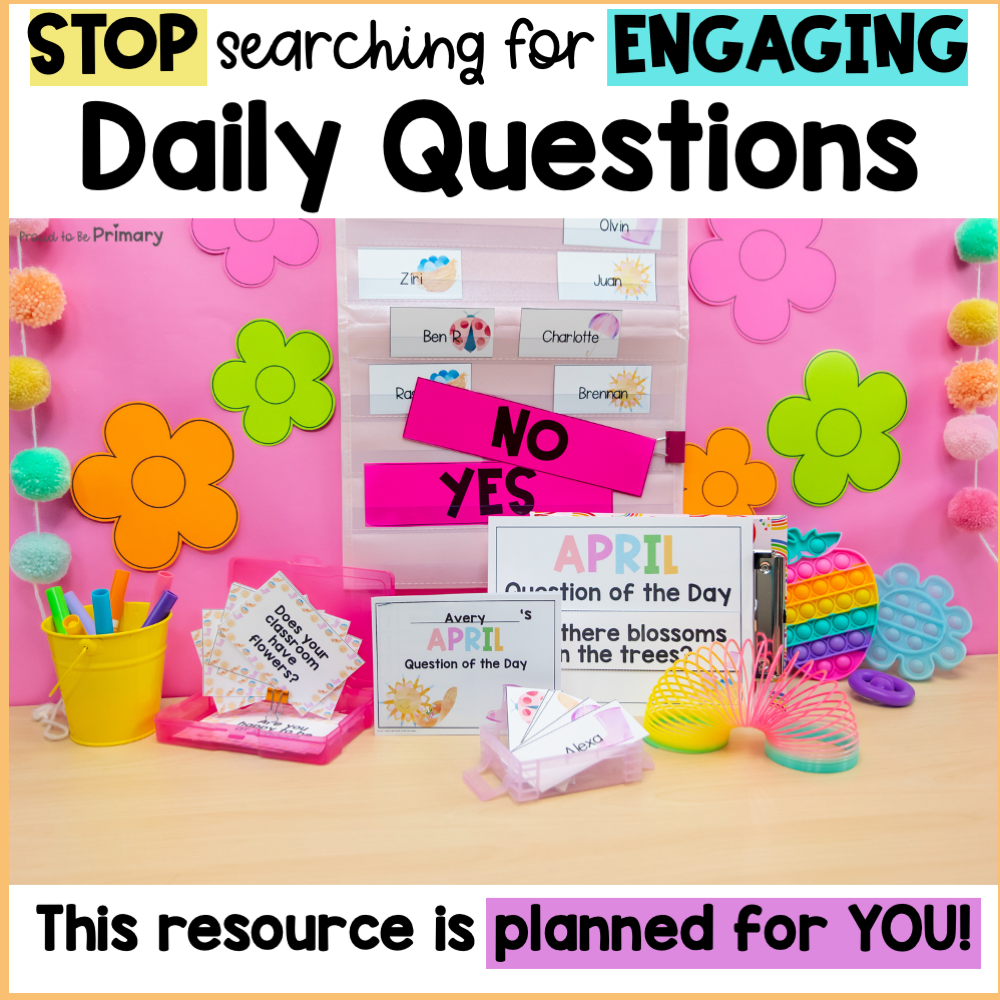 April Question of the Day Cards for Morning Meeting – Proud to be Primary