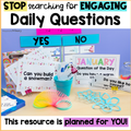 January Question of the Day Cards for Morning Meeting