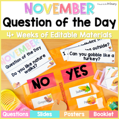 Fall November Question of the Day Student Survey & Conversation Starte