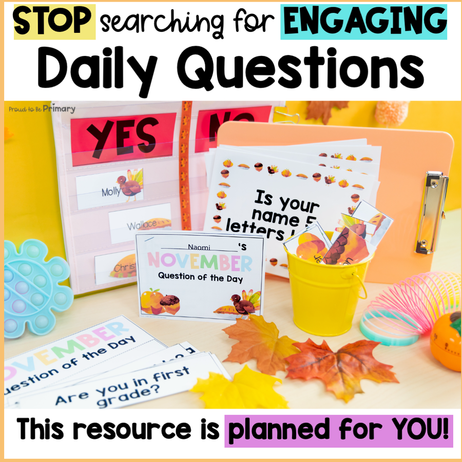 Fall November Question of the Day Student Survey & Conversation Starte