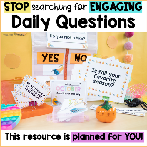 Fall October Question of the Day Student Survey & Conversation Starter